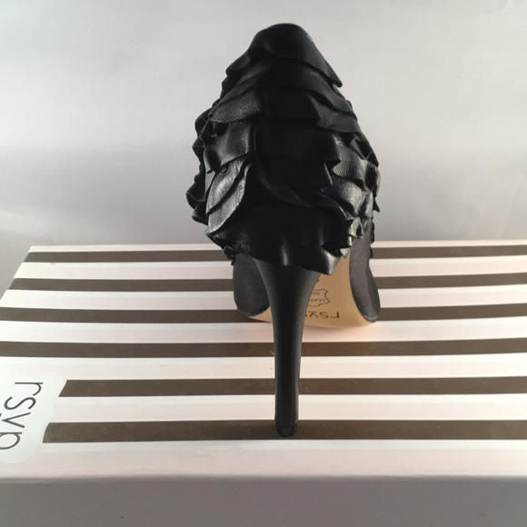 RSVP | Shoes | Rsvp Henny Black Ruffle Pumps 6 2nib | Poshmark